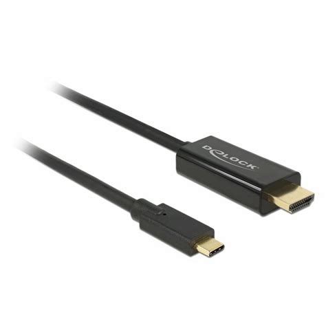 Кабел Delock 85259 Usb C към Hdmi Dp Alt Mode 4k 30 Hz 2 м Черен