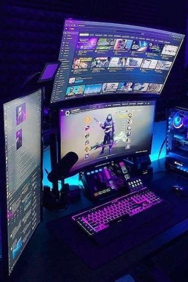 Gaming Setup | Værelse dekoration, Kontorplads, Neon
