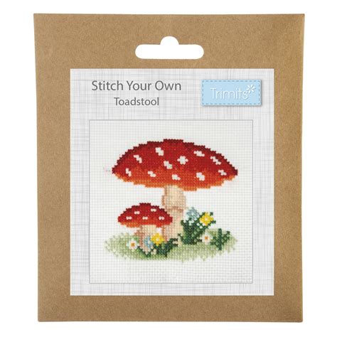 Toadstool Cross Stitch Kit Amble Pin Cushion