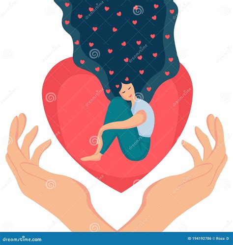 Girl Sitting Hugging Knees 18 Stock Vector Illustration Of Mother