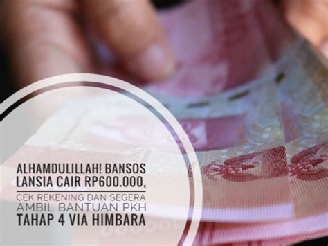 Alhamdulillah Bansos Lansia Cair Rp600 000 Cek Rekening Dan Segera