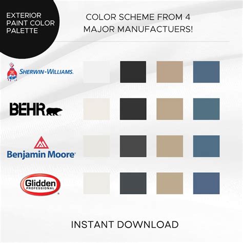Exterior Paint Palette Rustic Modern Farmhouse Paint Colors Rustic