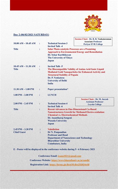 Science And Humanities Schedule