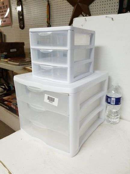 Two 3 Drawer Organizers Trice Auctions