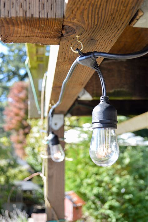 Fox Hollow Cottage DIY Planter Pot Poles For Cafe String Lights