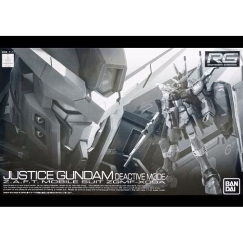 Ready Stock Premium Bandai Rg 1144 Zgmf X09a Justice Gundam Deactive