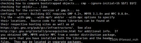 Configure Error Building Gcc Requires Gmp 42 Mpfr 310 And Mpc 0