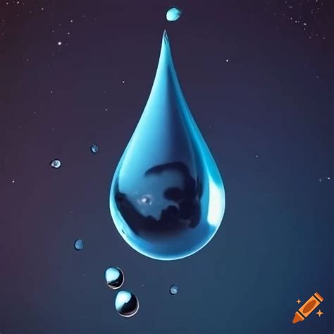 Water Droplet Falling In Space On Craiyon
