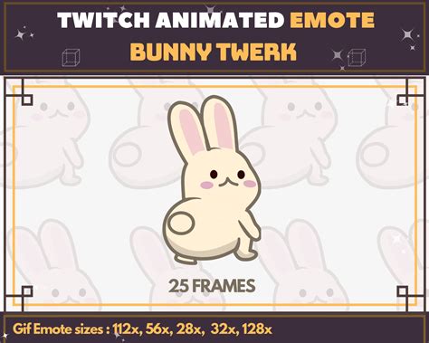 Twerk Bunny Animated Emote Twerk Emote Twitchdiscord Etsy