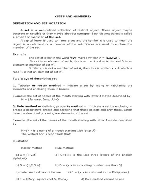 sets and operations on sets pdf set mathematics algebra
