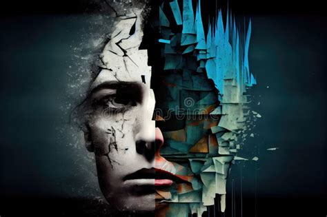 The Mind Of A Person With Schizophrenia Broken Into Separate Layers