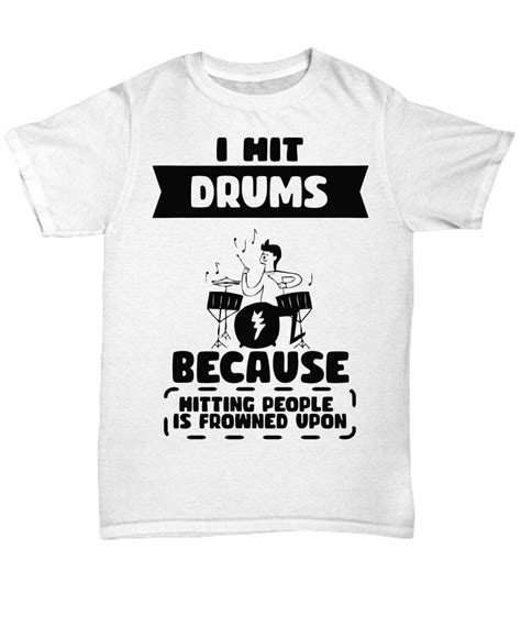 Drummer Dad T Drum Player Tee I Hit Drums Because Hitting Etsy Uk