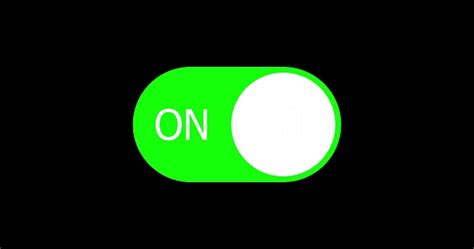 Switch Off On Button Animated Mobile Phone Toggle Slider Ui Turn Bar Isolated Stock Illustration
