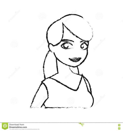 Isolated Woman Cartoon Design Stock Vector Illustration Of Funky