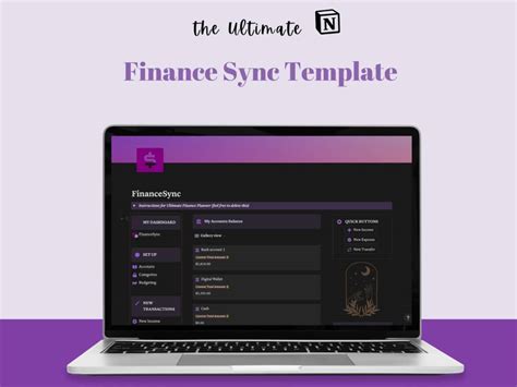 Finance Sync Notion Template