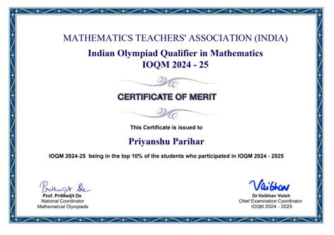 Priyanshu Parihar On Linkedin Achievement Ioqm Rmo