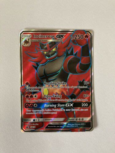 Pokémon Incineroar Gx Full Art Promo Sm38 Nm Values Mavin