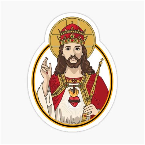 Here Pictures Of Jesus Christ Sticker For Sale By Designchristian
