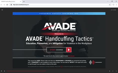 Avade® Handcuffing Tactics™ E Learning Course Avade® Workplace Violence Prevention Training