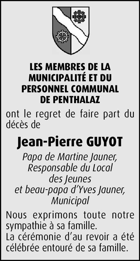 Jean Pierre Guyot Hommages