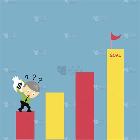 去目标在商业矢量卡通