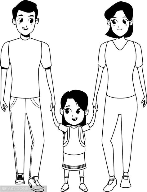 爸爸妈妈女儿简笔画简单又好看（17张） 简笔画图片大全