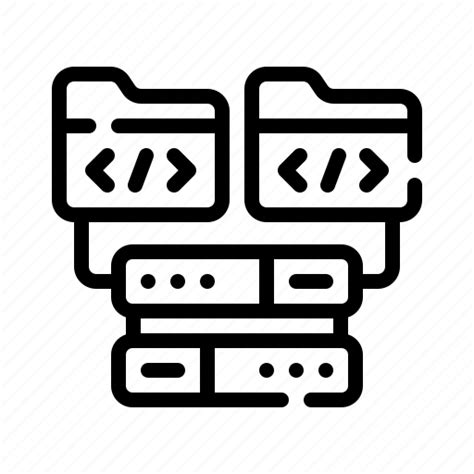 Folder Coding Data Storage Hosting Server Network Icon Download