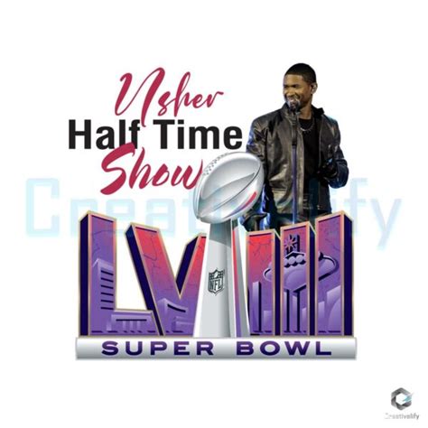 Usher Halftime Show Png Lviii Super Bowl File Design Creativelify