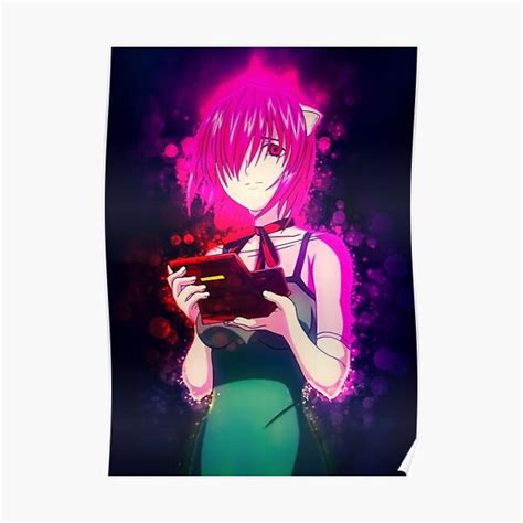 Lucy Kaede Elfen Lied Fanart Poster For Sale By Spacefoxart Redbubble