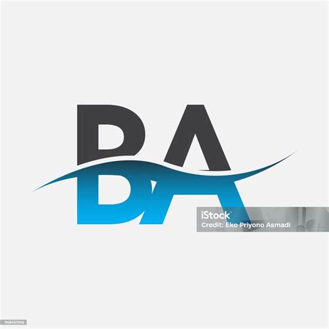 초기 문자 로고 회사 이름 블루와 블랙 색상 Swoosh 디자인 0명에 대한 스톡 벡터 아트 및 기타 이미지 0명 개념 개념과 주제 Istock