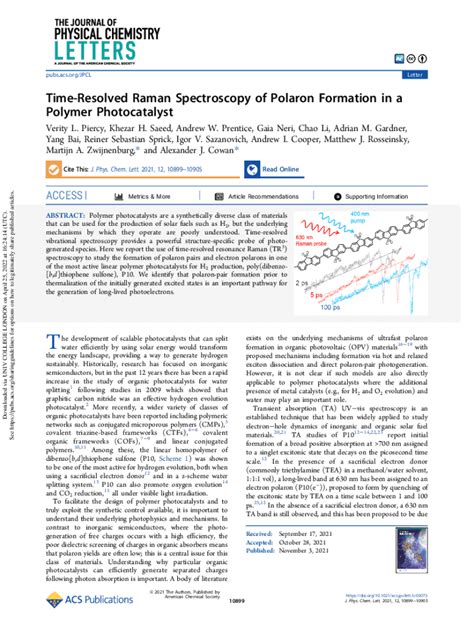 Fillable Online Time Resolved Raman Spectroscopy Of Polaron Formation In A Polymer Fax Email