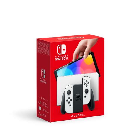 Портативная игровая консоль Nintendo Switch (OLED-модель), белый, 64 ГБ ...