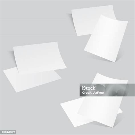 3d 전단지 곡선 모서리 종이 시트 모의 벡터 일러스트 종이에 대한 스톡 벡터 아트 및 기타 이미지 종이 곡선 A4 용지 Istock