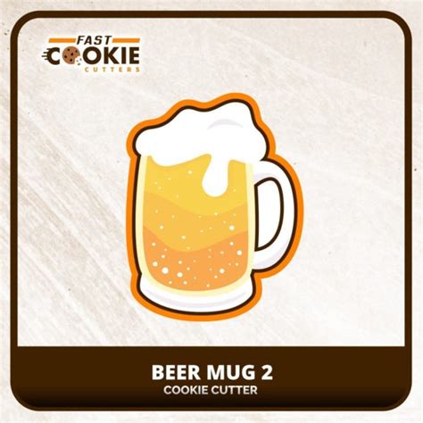 Beer Mug 2 Cookie Cutter Fast Cookie Cutters