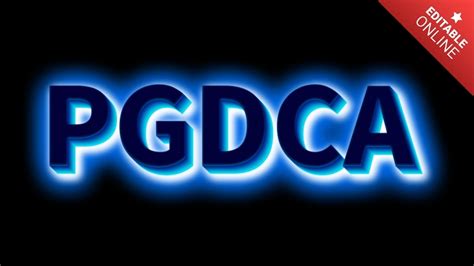 Pgdca 3d With Blue Glow Text Effect Generator