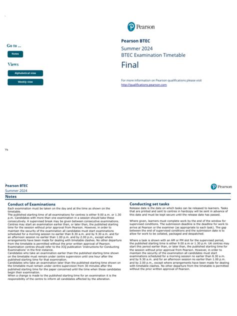 Btec Summer2024 Final Timetable 3 Pdf Science Behavior