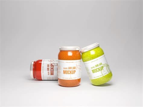 Premium Psd Jam Jar Packaging Mockup