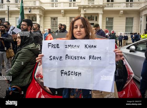 Supporters Of Former Prime Minister Imran Khan Demonstrated Outside The