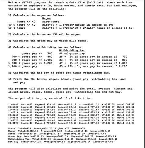 Solved Write A MATLAB Program That Reads A Data File Chegg