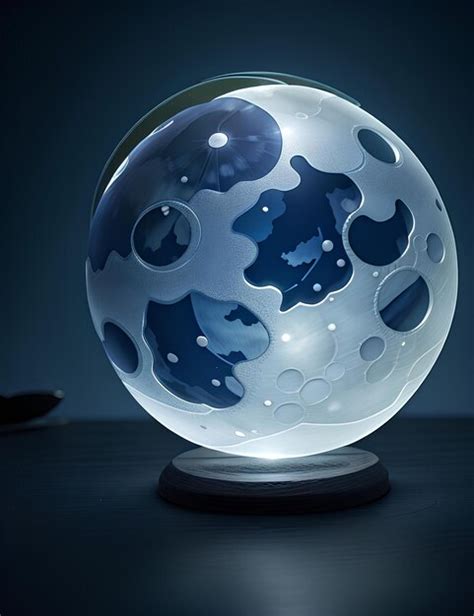 Premium Photo Glass Moon Map