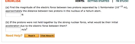 Solved Find The Magnitude Of The Electric Force Between Two