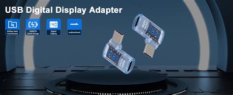 Poyiccot Right Angle Usb C Adapter With Digital Display