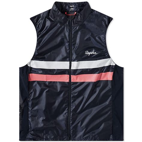 Rapha Brevet Gilet Dark Navy Hi Vis Pink And White End Ar