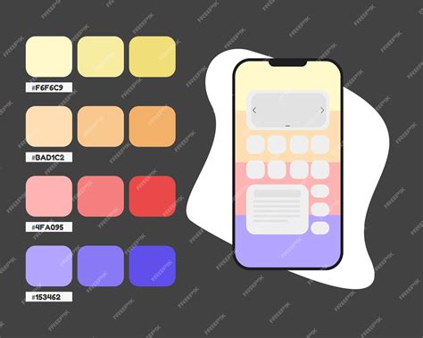 Premium Vector Cream Orange Red Mobile App Color Palette Color Codes