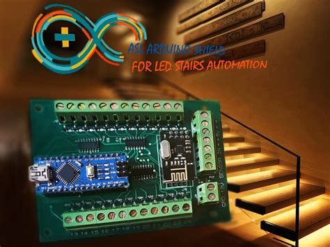 Automatic Led Stairs Lighting Arduino Shield Arduino Projects Arduino Shield