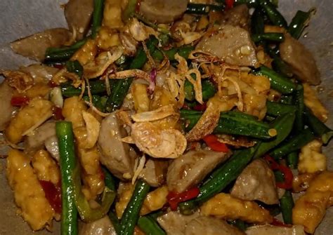Resep Tumis Tempekacang Panjang Tempe Dan Bakso Simpel Oleh Oktavia