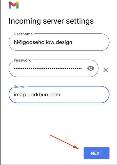 Using Porkbun Hosted Email In Gmail For Android Porkbun Knowledge Base