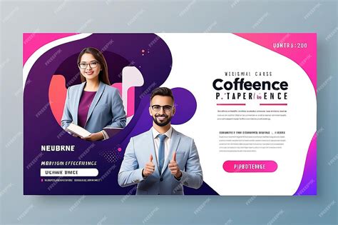 Premium Photo Business Conference Banner Template Design For Webinar