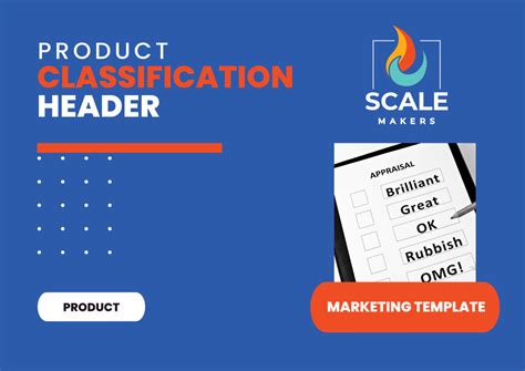 Product Classification Header Template Scale Makers