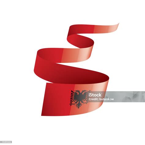 Albania Flag Vector Illustration On A White Background Stock Illustration Download Image Now